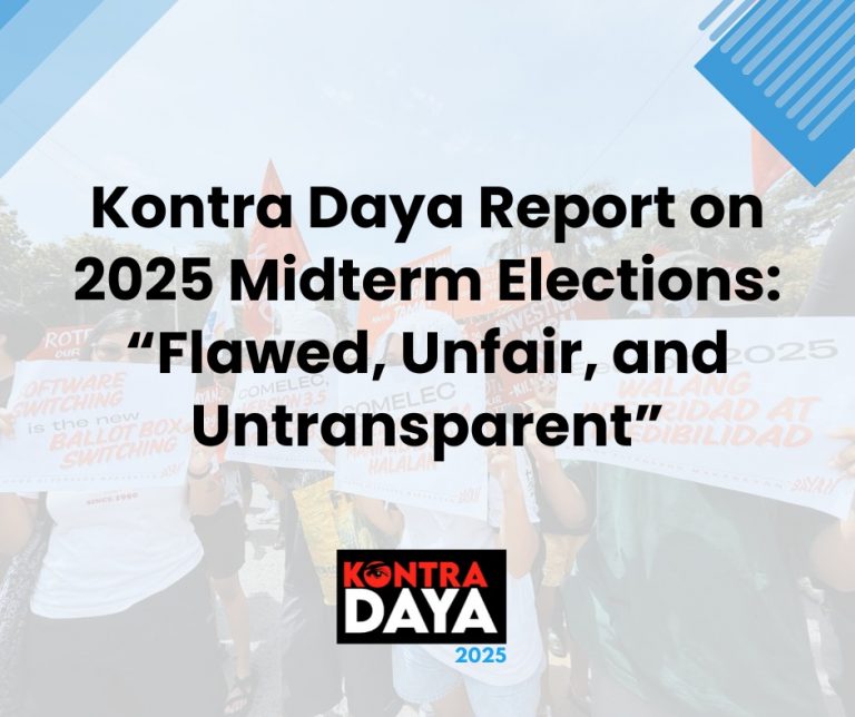 Kontra Daya Report on 2025 Midterm Elections: “Flawed, Unfair, and ...